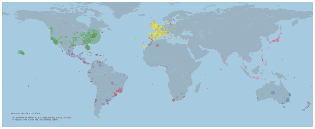 Bubble Map | Python Graph Gallery